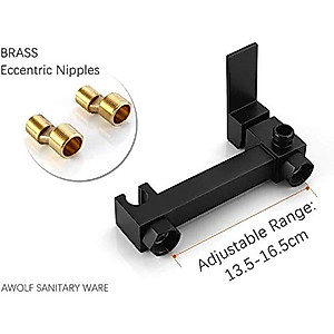 FairUo Bathroom Wall-Mounted Faucet Taps, Handheld High-Pressure Spray Gun, Bidet Sprayer Flusher Kit, Toilet Hot and Cold Brass Water Valve Set, Can Be Installed with Shower Head/B