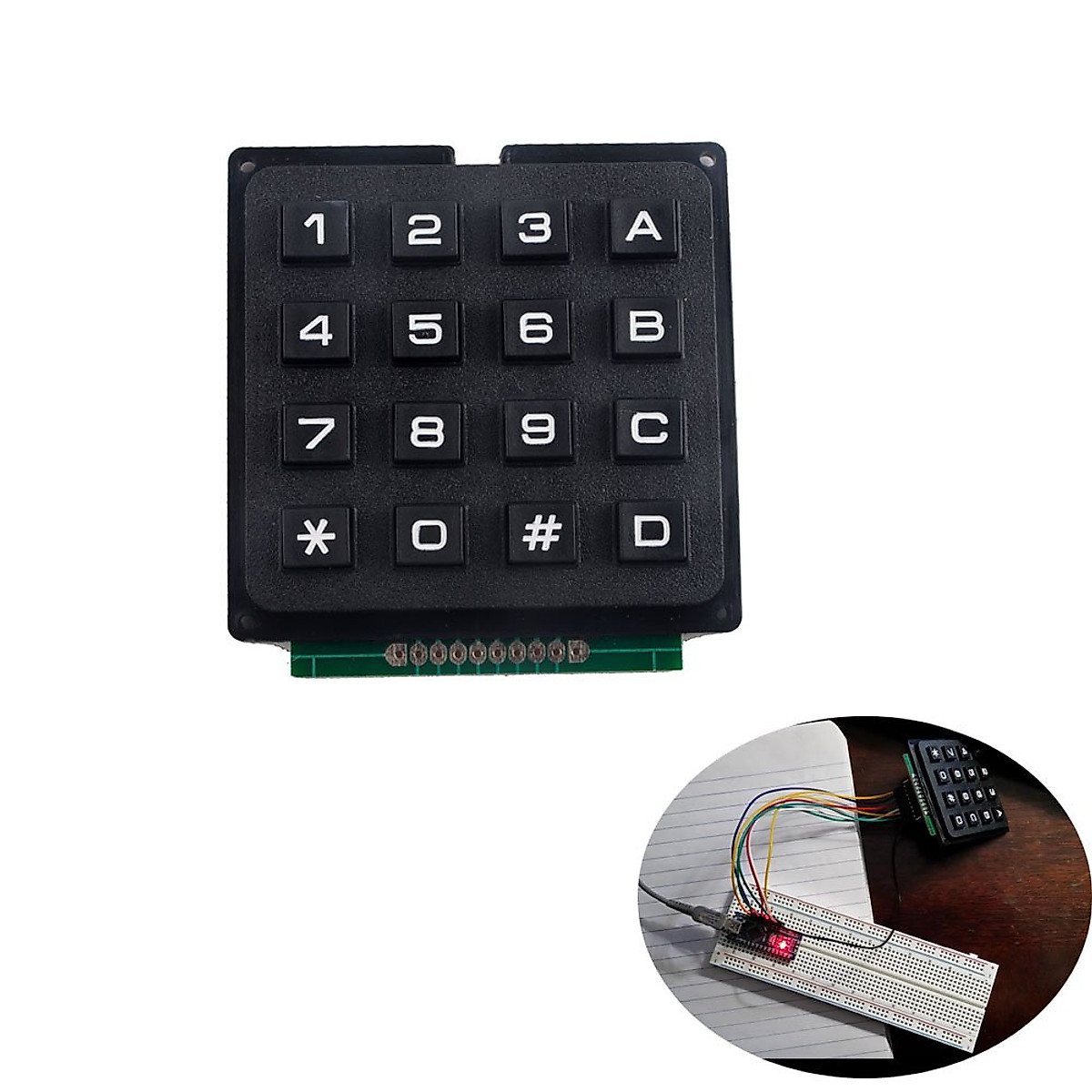 NEXTION 16 Keys Matrix Keypad 4x4 Membrane Keyboard Module Array Switch for Arduino