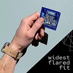 Kimono MicroThin XL, Ultra-Thin Lubricated Condoms, Natural Latex Condoms, Vegan-Friendly, No Latex Odor, Extra Thin, Widest-base Condoms - Enhanced Sensitivity - Pack of 36