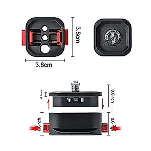 Quick Release Plate, Camera Tripod Mount Arca Swiss QR Plate Fast Claw Clamp Compatible with Canon Sony Nikon Pentax DSLR/SLR /Zhiyun/Feiyu/DJI/Moza Stabilizer, Tripod Slider Gimbal