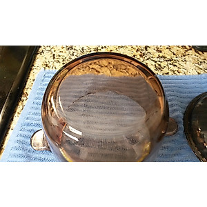 Corning Ware Visions Visionware Amber Glass Dutch Oven/ Stock Pot - 3.5 L