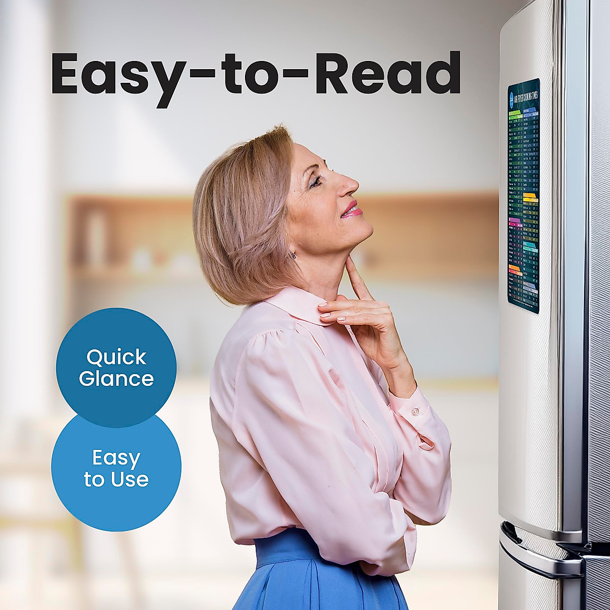 Air Fryer Magnetic Cheat Sheet Set, Air Fryer Accessories Cook Times, Airfryer Accessory Magnet Sheet Quick Reference Guide for Cooking and Frying (Black)