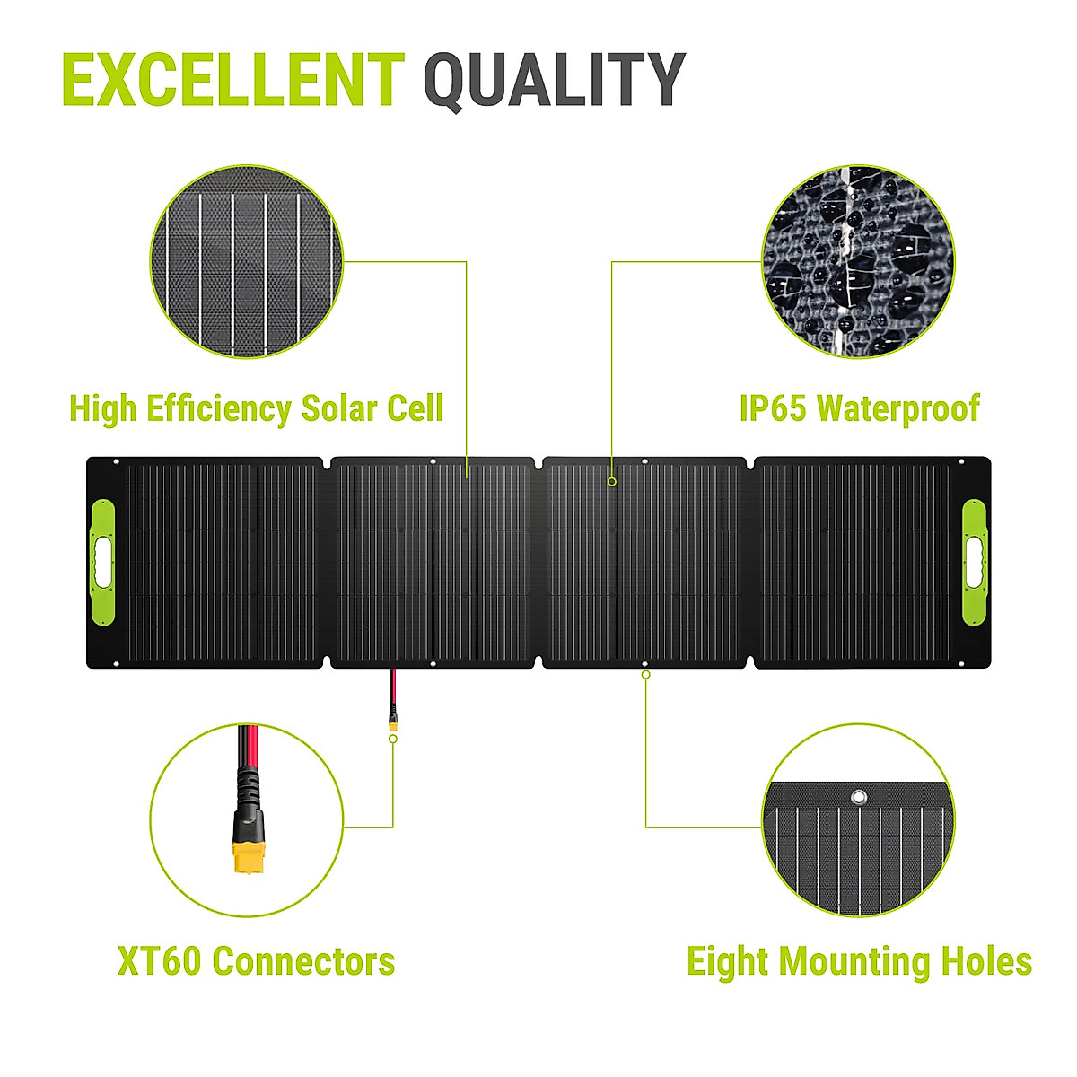 Newpowa 200W Portable Solar Panel Kit with Adjustable Kickstand Case 200 Watt 12V Foldable Solar Panel+20FT Extension Cable+15A PWM Solar Charge Controller+Battery Clamp Set with 3ft Wire