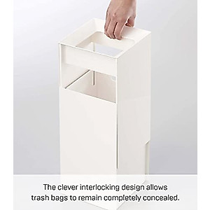 Yamazaki Home Plastic | Trash Can, One Size, White