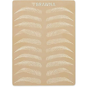 6 pcs Microblading Practice Skin - Inkless Double Sided Practice Skin For Eyebrow Tattoos - Fake Skin Sheets - Microblading Supplies - Microshading Kit - PMU Supply