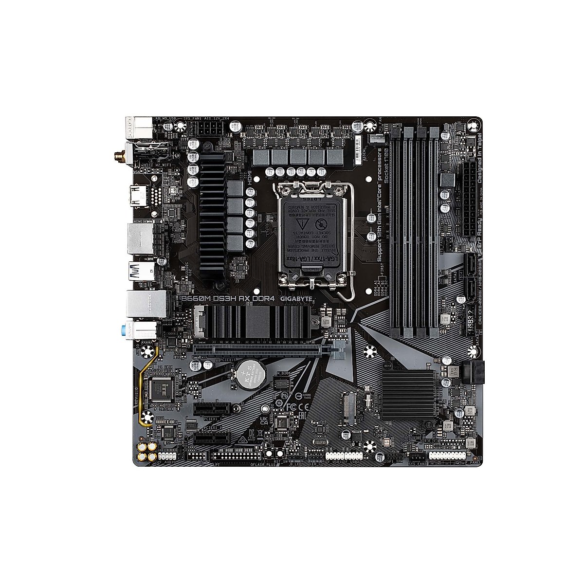 GIGABYTE B660M DS3H AX DDR4 (B660/ Intel/LGA 1700/ Micro-ATX/ DDR4/ Dual M.2/ PCIe 4.0/ USB 3.2 Gen2 Type-C/ 2.5GbE LAN/Motherboard)