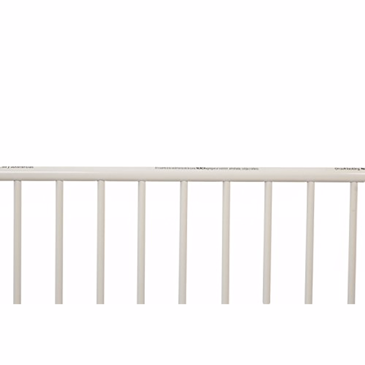 LA Baby Arched Metal Compact Crib White