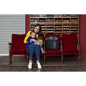 Babymel Grace Vegan Leather Tote Diaper Bag, Grey