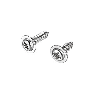 uxcell 2x8mm Self Tapping Screws Phillips Pan Head with Washer Screw 304 Stainless Steel Fasteners Bolts 50Pcs 2x6mm 50Pcs