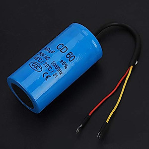 250V AC 600uF 50/60Hz CD60 Run Capacitor with Wire Lead for Motor Air Compressor
