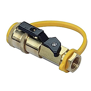 METER STAR 8 FEET QCC1 Propane Regulator Low Pressure with Hose Plus 1/4" Quick Connect Propane Elbow Adapter Converter for 17" and 22" Blackstone Tabletop Camper Grill