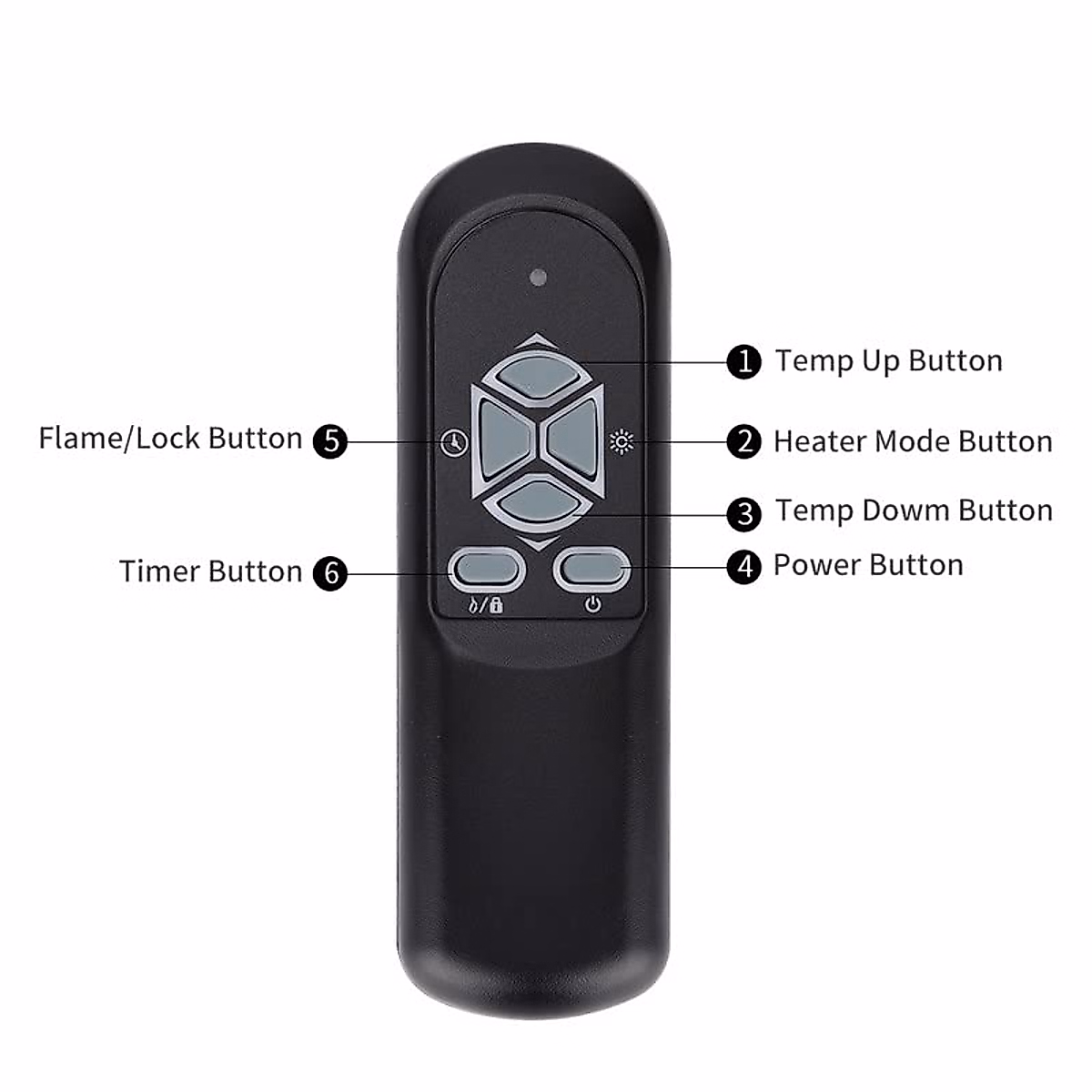 HCDZ Replacement Remote Control for Lifesmart LS-ZCHT1097US HT1097 LS-6BPIQH-X KUH15-02 L-HOM4-NS12 HT1013US HT1013 PCHT1012US 6 Element 1500W Portable Infrared Quartz Mica Space Heater