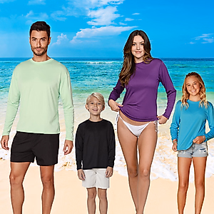 INGEAR Women's Long Sleeve Sun Protection Swim Shirt UV Womens Sun Shirts Rash Guard Black