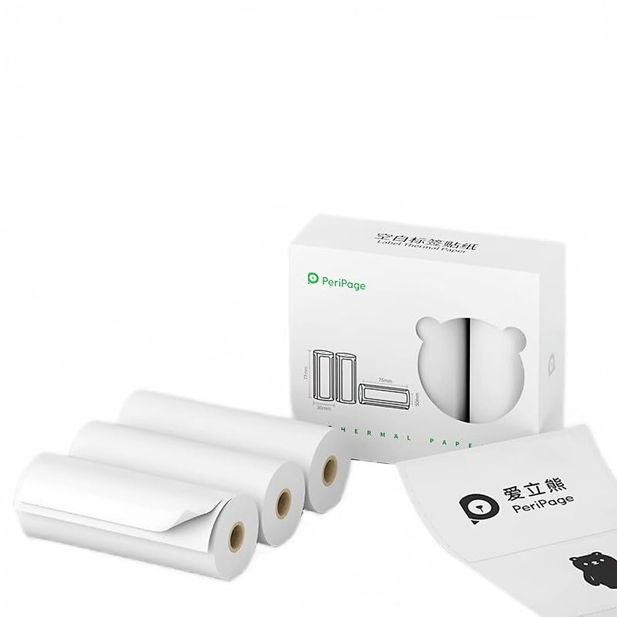 3Rolls / Box Adhesive Notes List Label Sticker Thermal Sticky Photo Paper For Peripage A9 A9S Paperang P3 Phomemo M03 / M03AS / M04S / M04AS Mini Printer - 3 inch (77mm * 30mm)