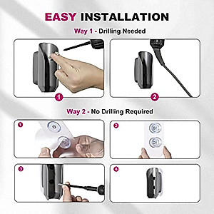 LANMU Wall Mount Holder Compatible with Dyson Airwrap Styler Complete, Storage Organizer Stand Curling Iron Accessories for Home Bathroom (Gray)