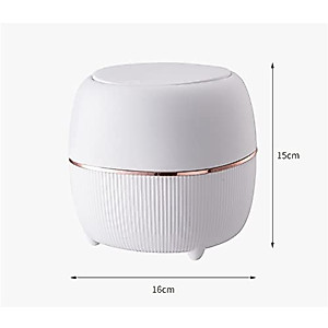 DOUBA Desktop Trash Can Dustbin Bin Household Mini Bedside Waste Bin Tea Table Small Garbage Bucket ( Color : OneColor , Size : 1pcs )