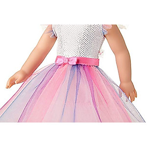 American Girl WellieWishers 14.5-inch Doll Rainbow Birthday Outfit with Headband, Necklace, and Shoes, For Ages 4+