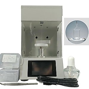 VTSYIQI Liquid Interfacial Tension Measurement Automatic Surface Tension Meter with Platinum Loop Range 0 to 1000 mN/m Accuracy 0.1mN/m for Oil Paint Industry Test Real Time Display