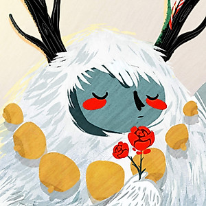 8x10 Fantasy Nordic Art Print Bulgaria Fantasy Folk Wall Design Yeti Meditation Studio Ghibli Animal Cute Nature Travel Illustration Scandinavian Art Whimsical Animal Sunrise Monster Art Nursery Decor