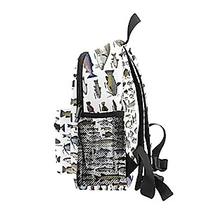 Kids School Bag Girls Boys Preschool Toddler Backpack for Boy Girl Lightweight Shoulder Book Bag for Kids Perfect Back Pack for Toddler to Kindergarten Sea Fish Pattern