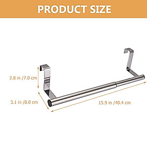 4pcs Telescopic Towel Rack Door Back Towel Shelf Door Towel Storage Bathroom Storage Rack Punch Storage Racks Towel Hanging Rack Towel Storage Rack Stainless Hanging Rack