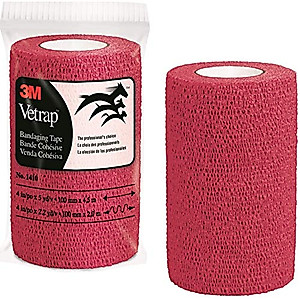 3M Vetrap Bandaging Tape 1404 Red [PRICE is per ROLL]