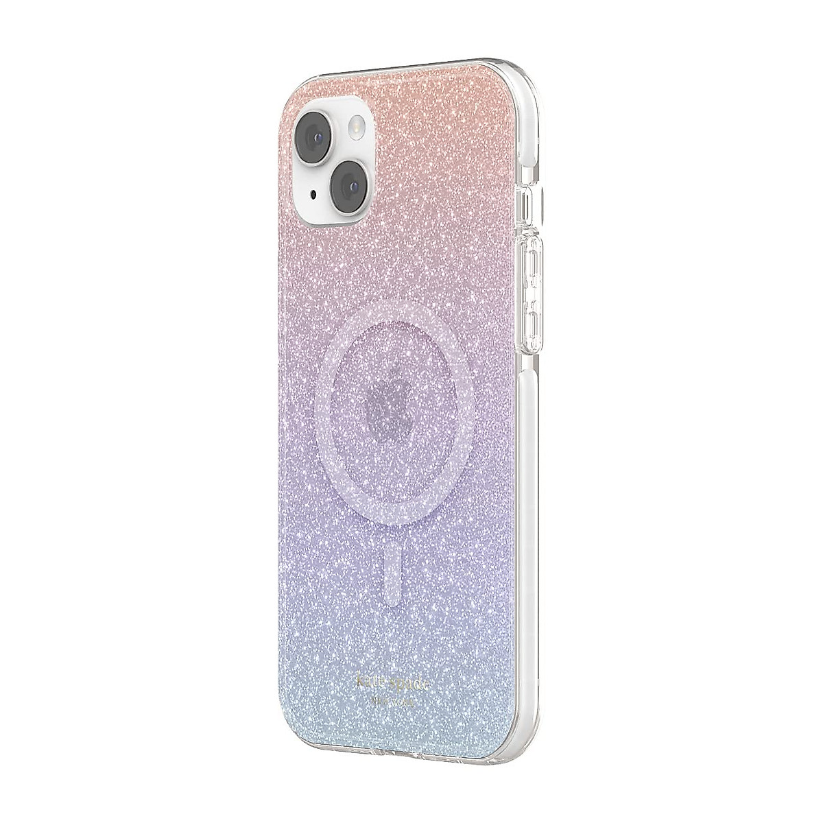 Kate Spade New York Defensive Hardshell Case Compatible with MagSafe for Apple iPhone 14 Plus - Ombre Glitter [KSIPH-240-OGBPP]