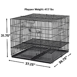 MidWest Homes For Pets Puppy Playpen Crate - 236-10 Grid & Pan Included