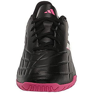 adidas Unisex Copa Pure.4 Indoor Soccer Shoe, Black/Zero Metallic/Team Shock Pink, 11.5 US Men