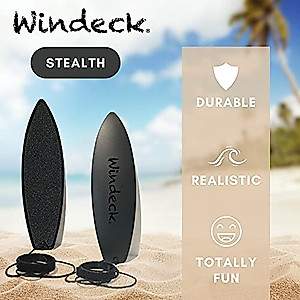 Windeck Finger Surfboard - Rad Fingerboard Toy - Surf The Wind - Mini Board for Kids and Surfers Looking to Hone Their Surfer Skills (Stealth)