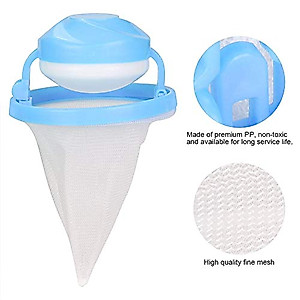Floating Lint Mesh Bag Pet Hair Collector Laundry Filter Bag for Washing Machine Washer Lint Catcher,Hair Filter Net Pouch(Blue)