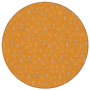 Fall Thanksgiving Round Area Rug 5ft,Washable Outdoor Indoor Carpet Runner Rug for Bedroom,Kitchen,Living Room,Office,Area+Rug Large Bath Door Desk Floor Mat Minimalist Geometry Autumn Pumpkins