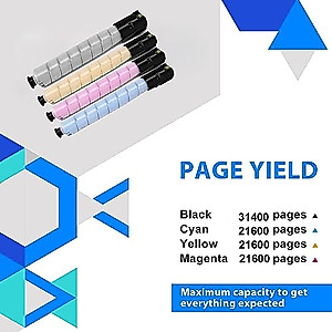 Versalink C9000 Remanufactured C9000 High Capacity Black Cyan Magenta Yellow Toner Cartridge Replacement for Xerox 106R04074 106R04075 106R04076 106R04077