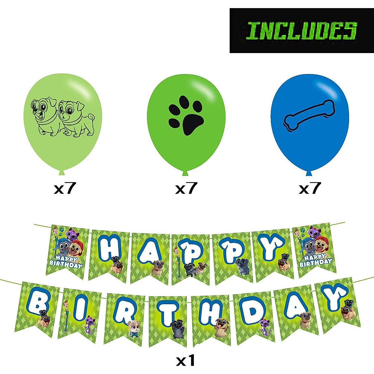 Puppy Dog Birthday Party Decorations for Puppy Dog Pals Including Banners Latex Balloons Aluminum Foil Balloons for Birthday Party Decorations for Children and Adults