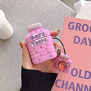Joyleop(Boys Tears) Compatible with Airpods 1/ 2 Case Cover,3D Cute Cartoon Luxury Funny Fun Cool Kawaii Fashion, Silicone Airpod Character Skin Keychain Ring,for Girls Boys Teens Kids Air pods 1& 2