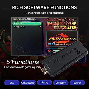 4K Digital Plug n Play Game Stick Game Console Wireless Controller Gamepad Built-in 20000+ Games 64G Retro Handheld Game Player HD TV Game Stick