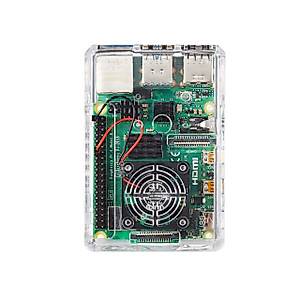 Vilros Basic Starter Kit for Raspberry Pi 4 with Fan Cooled ABS Case Includes Raspberry Pi Board and 7 Accessories (1GB, Clear Transparent Case)