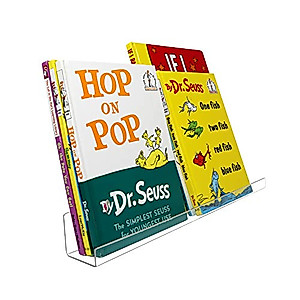 Jusalpha Acrylic Glass Floating Wall Ledges and Display Shelves - Photo Ledge or Nursery/Kids' Wall Bookshelf, 04, 17 Inches