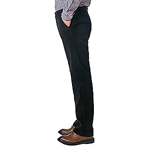 Alimens & Gentle Mens Corduroy Trouser Pants with Pockets-Black 02, 36W x 32L