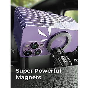 LISEN 2 Pack Fits MagSafe Car Mount - [24 Super Magnets] Magnetic Car Phone Mount, Air Vent Phone Holder Car, Hands Free Cell Phone Holder Clip for iPhone 15 14 13 Pro Plus Max Mini Mag Safe Case