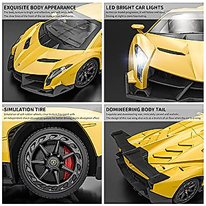 Officially Licensed RC Series, 1:24 Scale Electric Sport Racing Hobby Toy Car Lamborghini Model Vehicle for Boys Girls 3 4 5 6 7 8 9 Years Old Birthday Gifts