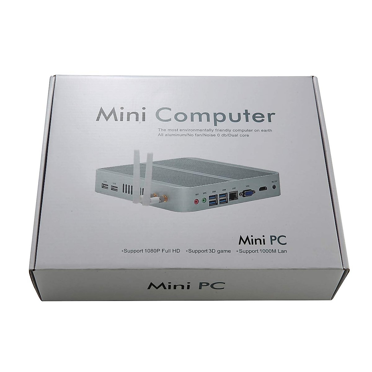 KINGDEL Industrial PC, Intel i5 8th Gen. CPU Mini PC, 8GB DDR4 RAM, 256GB NVMe SSD, 4K: 4096x2304, 2xCOM RS232, 4xUSB 3.0, HD Port, VGA, W-11 Pro, Fanless Computer