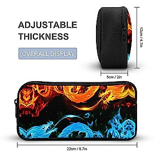 3PCS Ice & Fire Dragon Backpack Set, Stylish Laptop Bag Durable Dragon Daypack with Lunch Bags, Classic Shoulders Backpack(Ice & Fire Dragon)