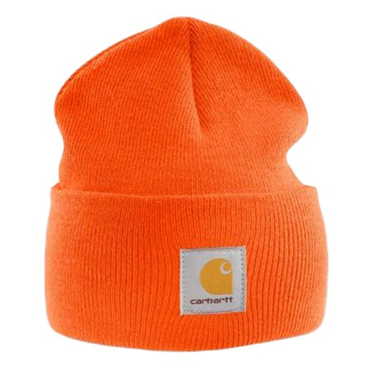Carhartt - Acrylic mens Watch Cap - Bright Orange, branded beanie ski hat