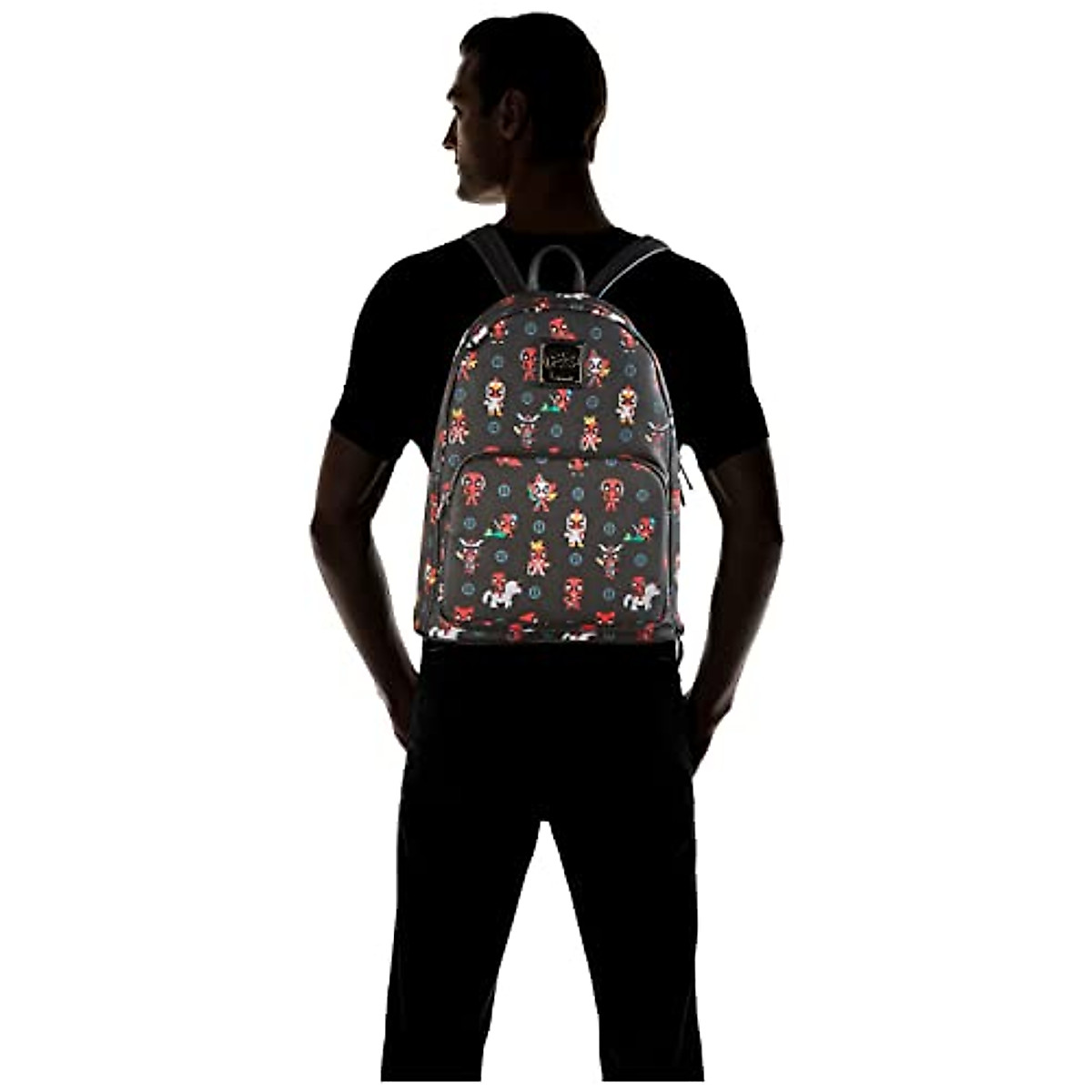 Loungefly POP Marvel Deadpool 30th Anniversay All Over Print Womens Double Strap Shoulder Bag Purse