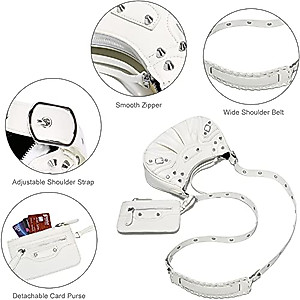 CATMICOO Shoulder Bag for Women Punk Style Rivet Satchel Handbags Y2K Purse with Removable Zipped Pouch