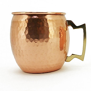 Set of 4 Modern Home Authentic 100% Solid Copper Hammered Moscow Mule Mug - Handmade in India