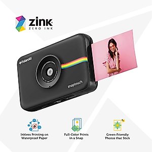 Zink Polaroid SNAP Touch 2.0 – 13MP Portable Instant Print Digital Photo Camera w/ Built-In Touchscreen Display, Black