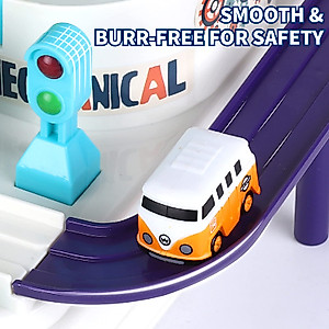 LZZAPJ Race Tracks Toy, City Rescue Preschool Educational Toys,Puzzle Adventure Parking Track Car Playsets for Toddler, Birthday Gifts for Kids Children Boys and Girls 3 4 5 6 7 8 Years Old