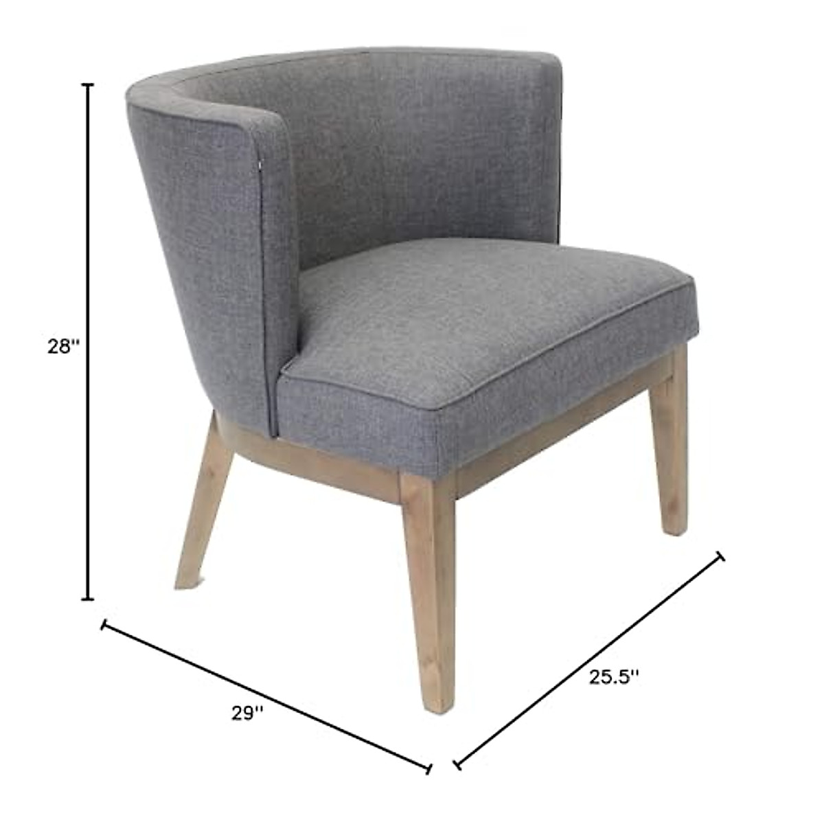 Boss Office Products (BOSXK) Ava Drift Accent Chair, Slate Grey